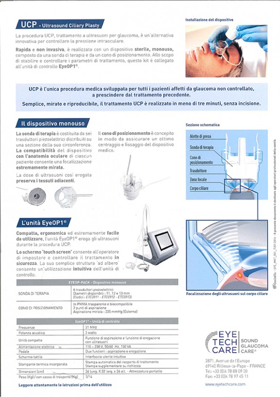 EYE TECH CARE – EyeOP1 Trattamento del Glaucoma – Opto Medica