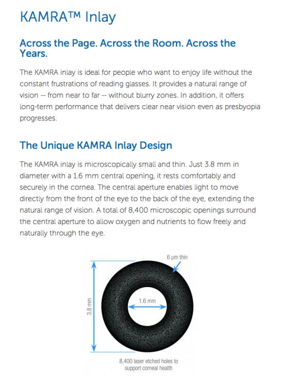ACUFOCUS – Kamra Inserto Corneale – Opto Medica